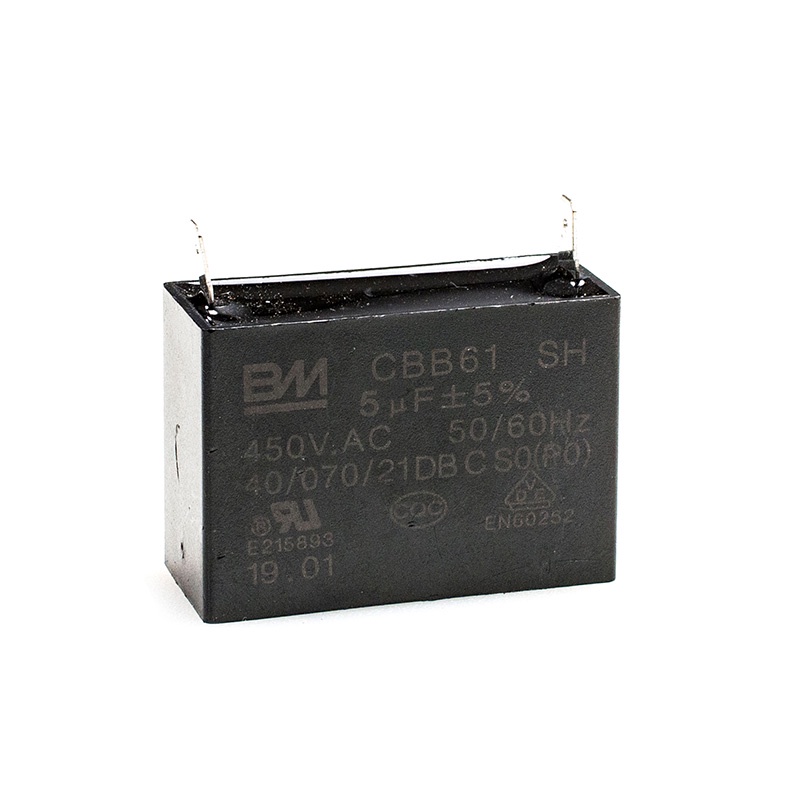 BM 5uF 450V AC 2-Terminal 2Pin CBB61 for Fan Motor Mini Split Capacitor ...