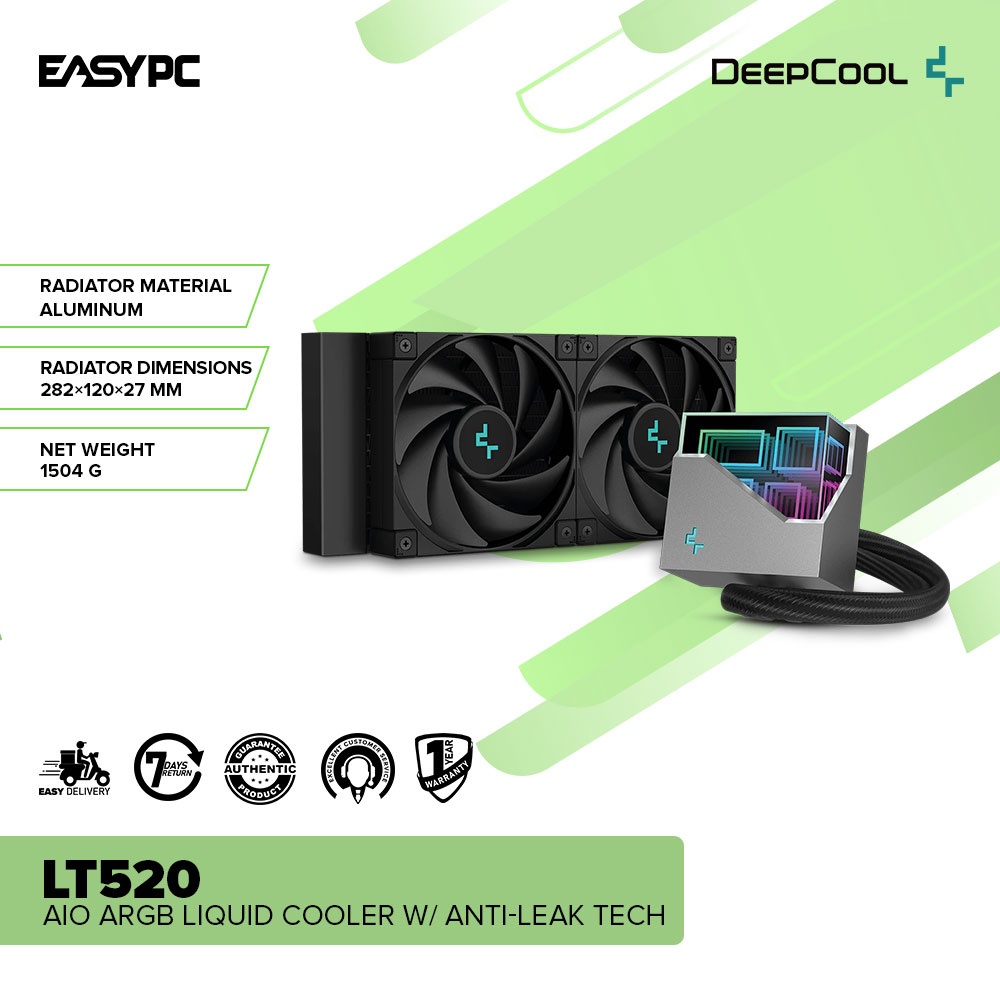 EasyPC| Deepcool LT520 and LT720 ARGB Liquid Cooler| Anti-Leak Tech ...