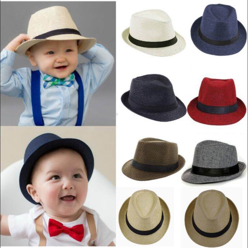 Kids Cowboy Jazz Cap Spring Summer Kids Suns Hat Travel Vacation Boys ...