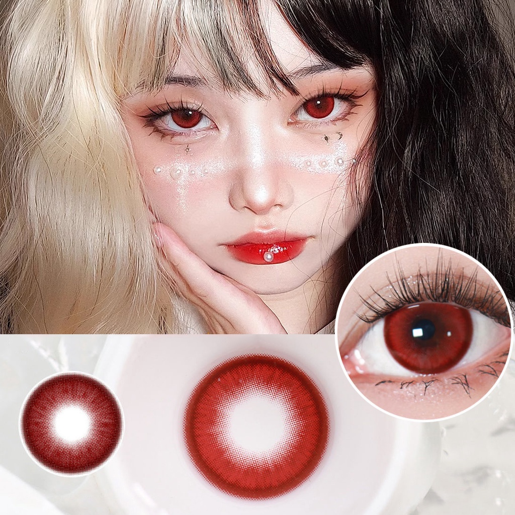 Graded 2pcs/1pair Cosplay Colored Contact Lenses Coloured Anime ...