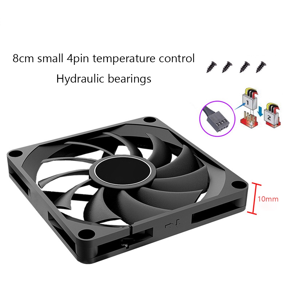 8CM CPU Cooler Fans 4PIN PWM Ultra-thin CPU Cooler Cooling Fan ...