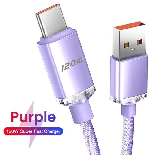 120W/66W Super Fast Charging Cable 6A USB Cable Type C Data Wire USB C ...