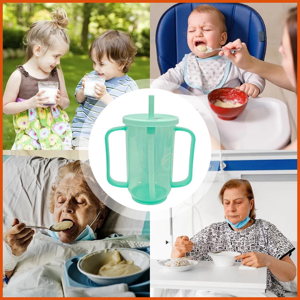 Drinking Beaker Cup Healthcare Spill-Proof Feeding Beaker Cup Anti ...