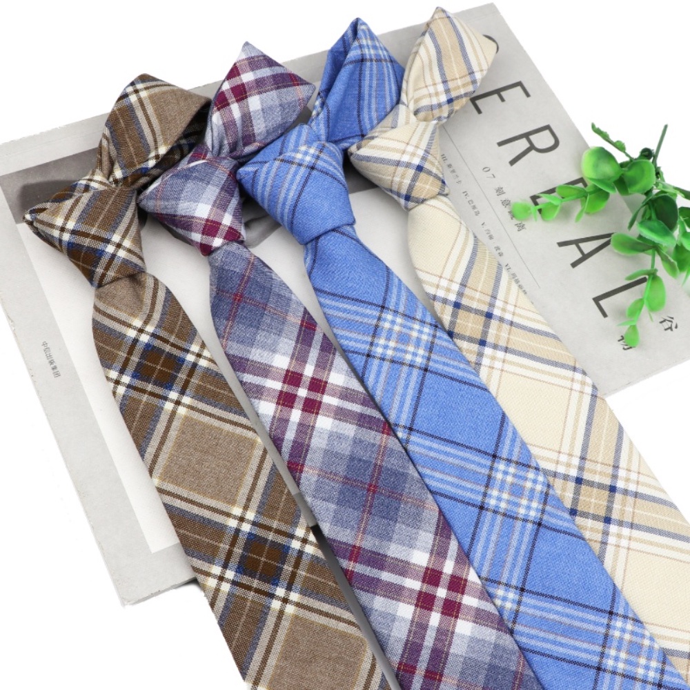 ZONFAZ Student Striped Necktie For Men Cotton Soft Slim Ties School ...