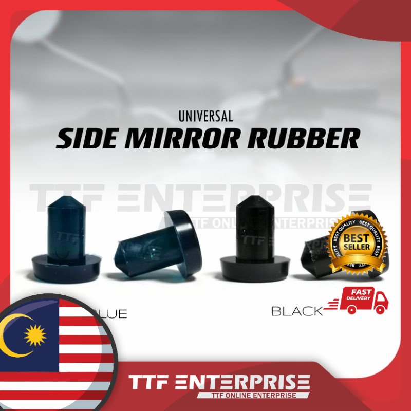 SIDE MIRROR RUBBER ( 2PCS ) MIRROR PLUG BUSH MOTORCYCLE UNIVERSAL ...
