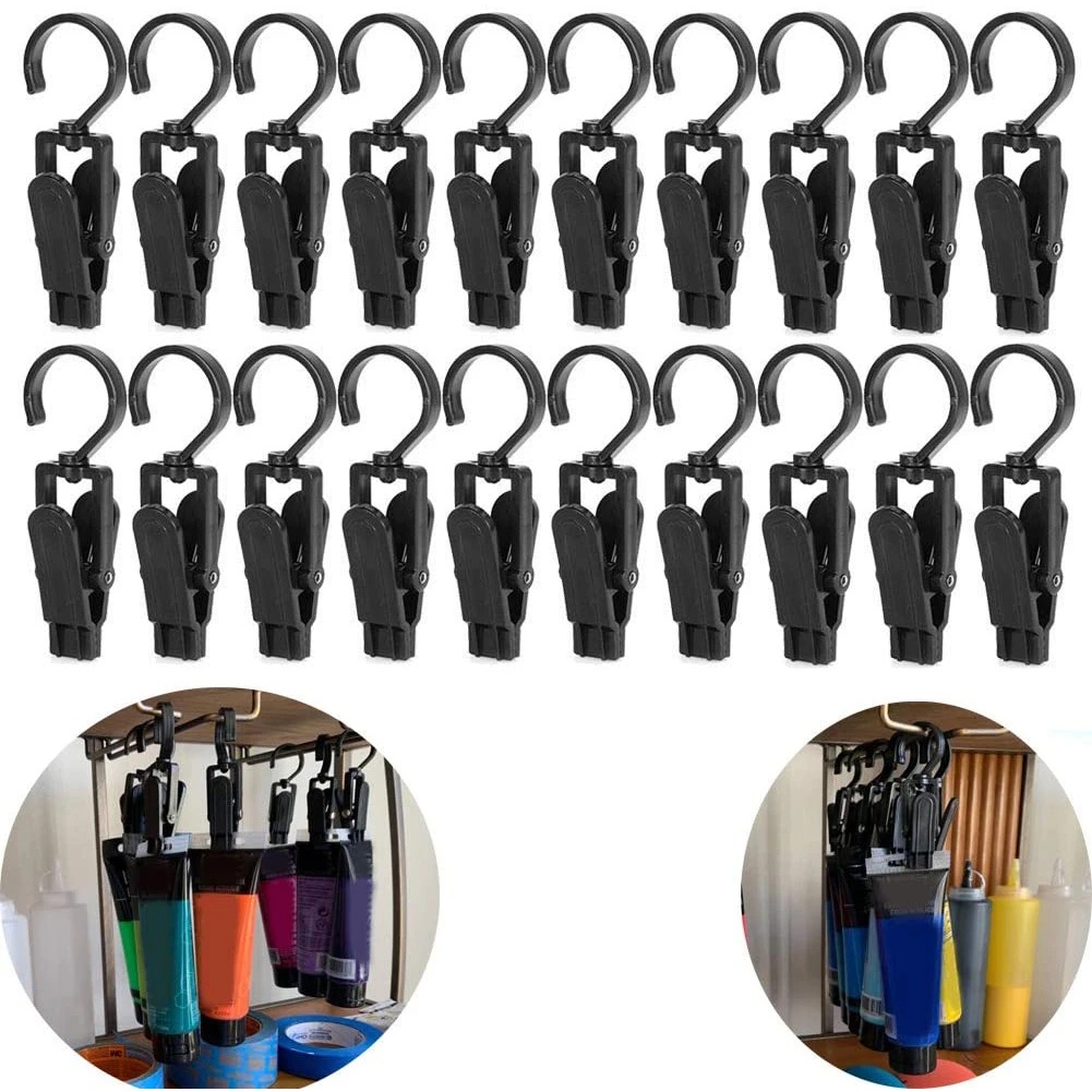 Rotating Clothes Pegs Hanger/Laundry Hat Curtain Clip/Supermarket Sock ...