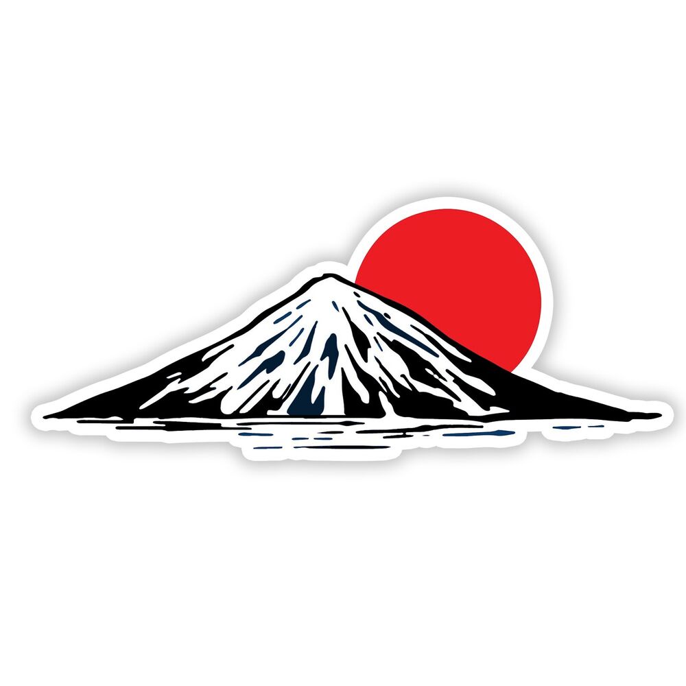 Mount Fuji Japan Sticker JDM Car Bumper Decal Japanese Window Rising ...