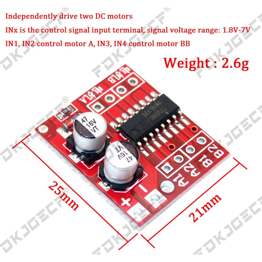 Mini L298N driver board module L298N stepper motor smart car robot ...