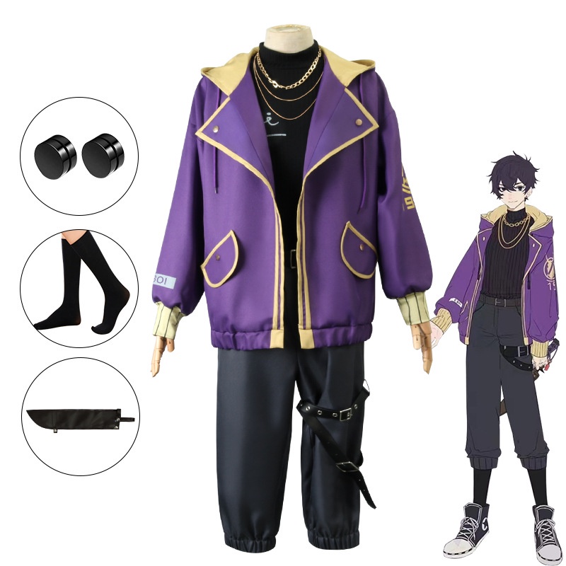 NIJISANJI Vtuber Shoto Cosplay Jacket Shirt Pants Costume Set Shxtou ...