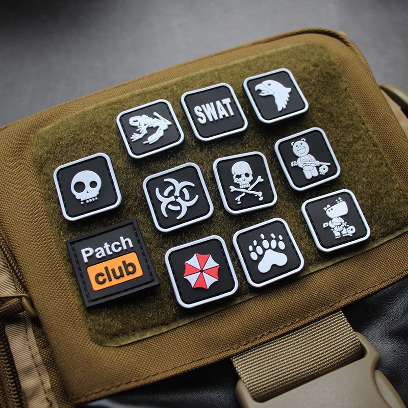 【Customized 】 11 Piece Set Mini Glow Small 3D Velcro Patch /Badges ...
