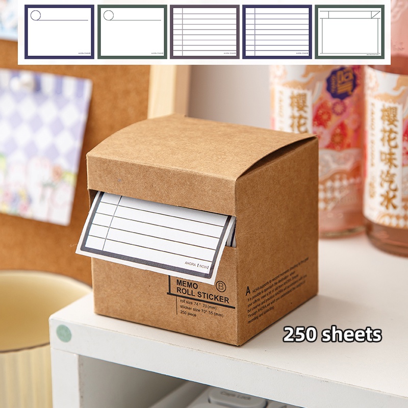 250 Sheets Creative Pull-out Scroll Sticky Notes School Office Tearable ...