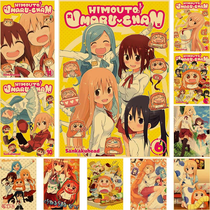 Vintage Anime Himen! Umaru-chan Poster Kraft Paper Wall Painting Home ...