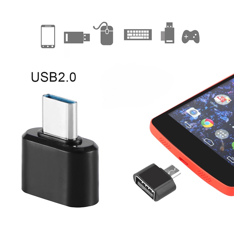 NEW Android Portable Micro USB To OTG Mini Adapter Converter Type C OTG ...