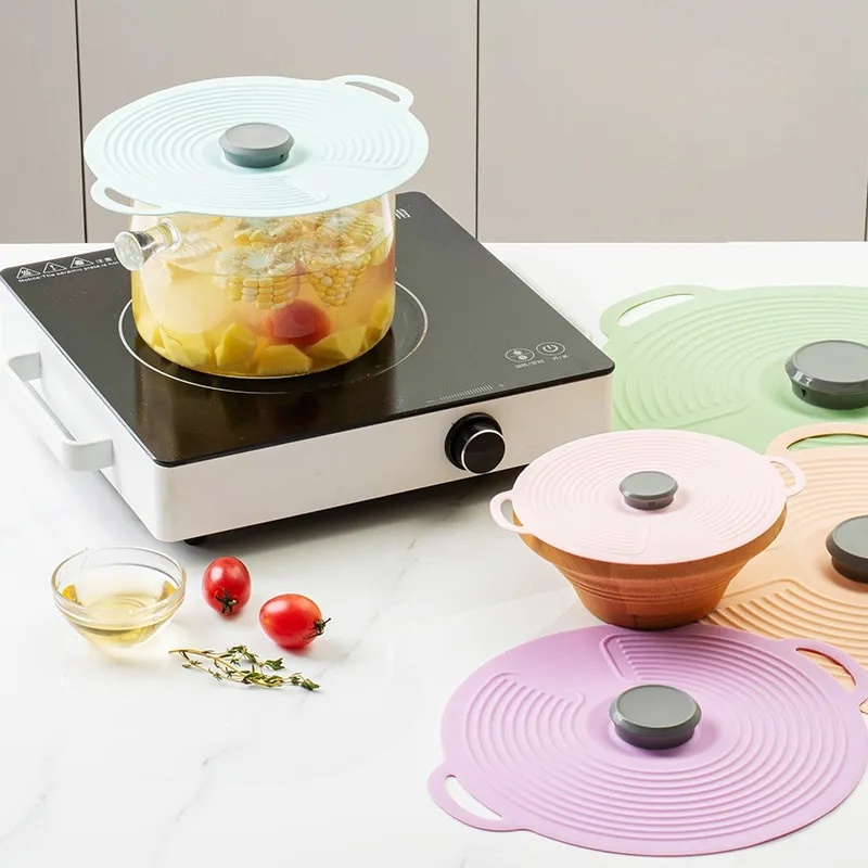Silicone Fresh-keeping Lid/Anti-spill Sealing Silicone Pot Lids ...