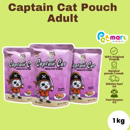 Captain Cat Pouch Adult Salmon Cat Wet Food 85g | Shopee Philippines