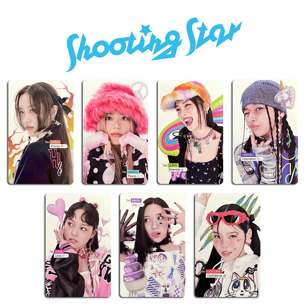 Japanese Girl Group XG Third Album SHOOTING STAR Photo Card JURIN CHISA HINATA HARVEY JURIA MAYA ...