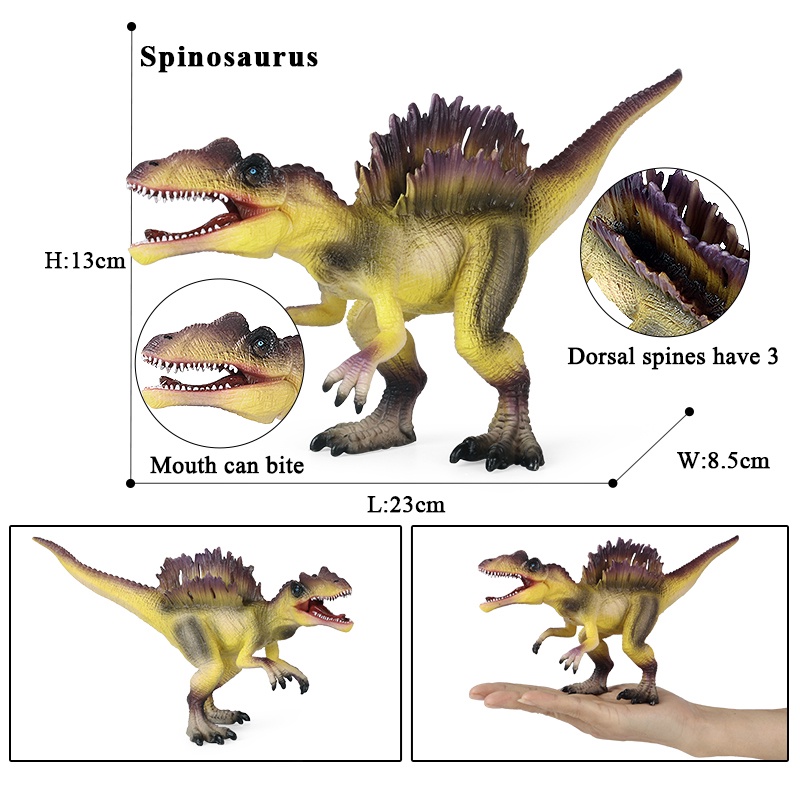 New Jurassic Dinossaur Brinquedo Spinosaurus Action Figures Open Mouth ...