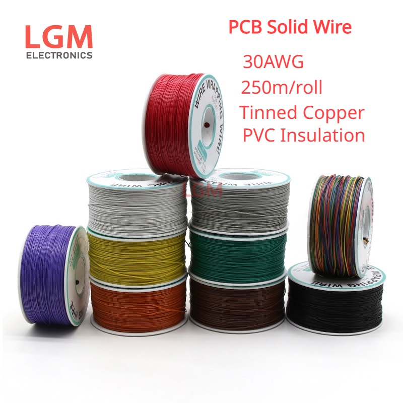 30AWG Colored Insulation Cable Copper Core Test Wrapping Wire Tinned ...