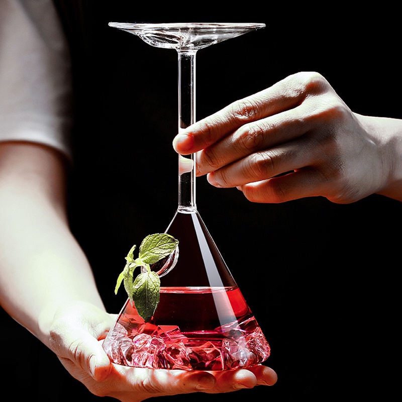 Inverted Cocktail Glass Funny Inverted Martini Cocktail Glass Juice ...