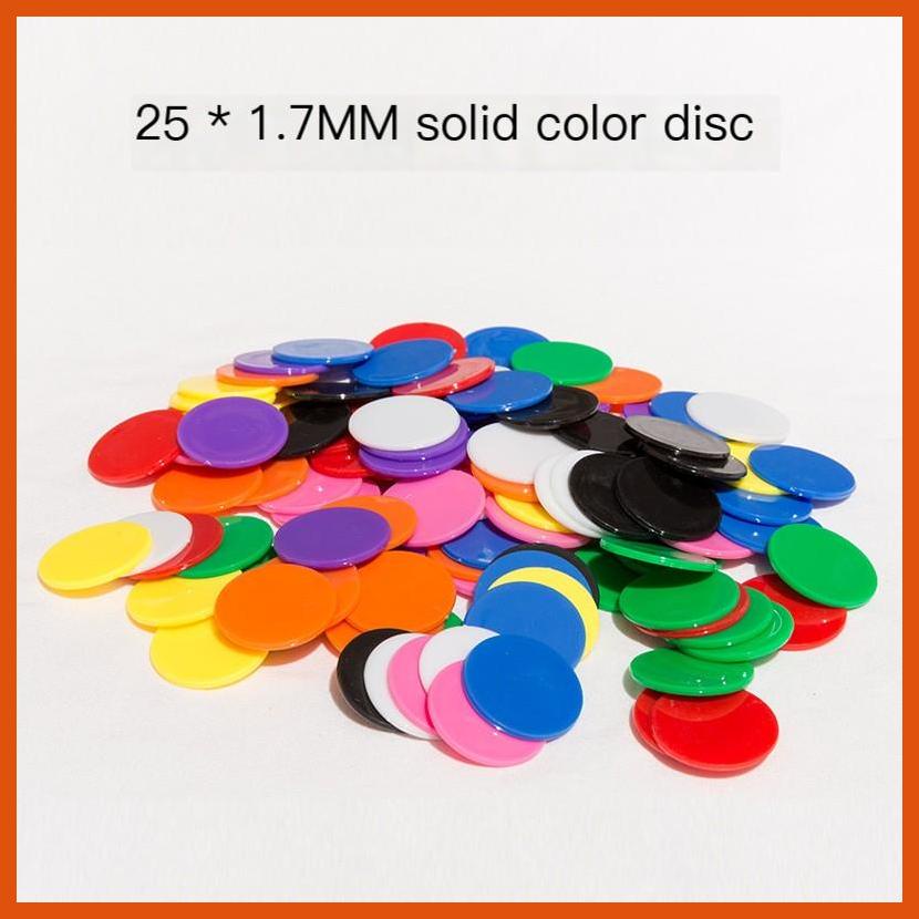 Lightweight and portable toy chips 25mm colorful solid small round ...