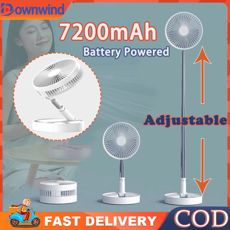 Foldable Electric Mini Fan Rechargeable Folding Telescopic USB Charging ...