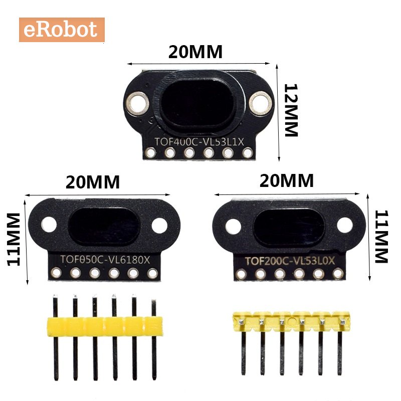 VL6180/VL53L0X/VL53L1X Time of Flight (ToF) Laser Ranging Sensor Module ...