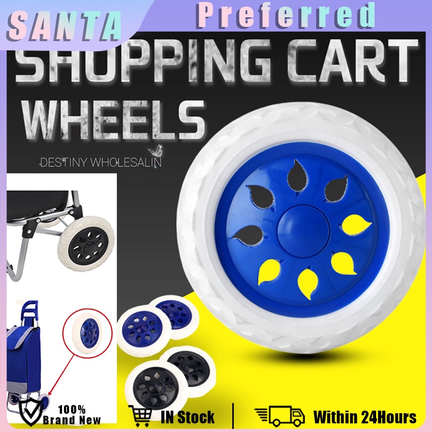 1Pair Heavy Duty Caster Wheels Foarm Shopping Cart Trolley Travelling ...