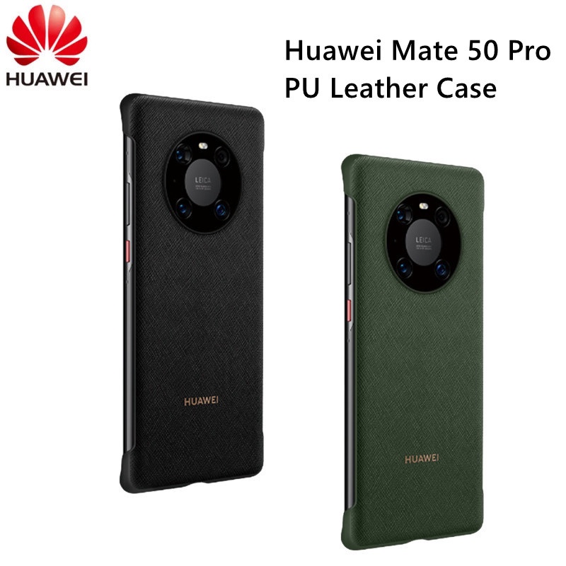 Original Huawei Mate 50 Pro Circles Series Case PU Leather Back Cover ...