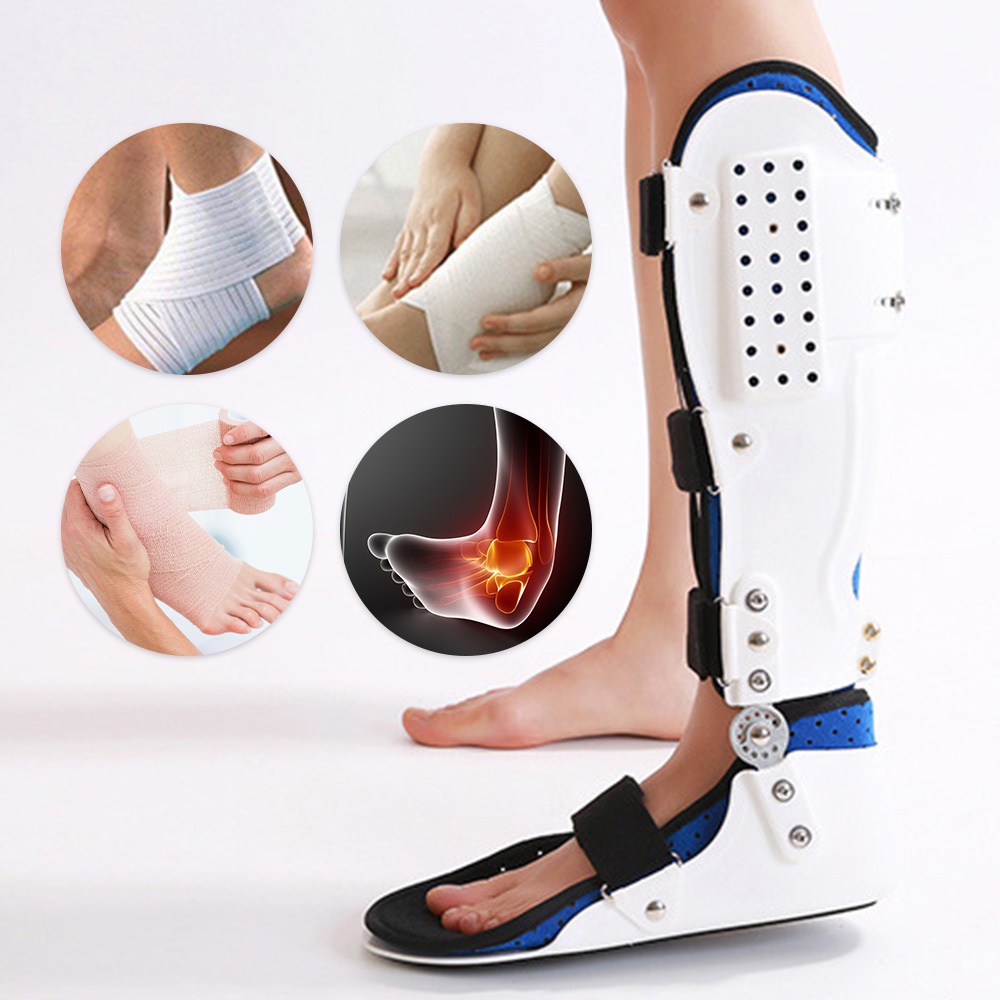 Foot Ankle Adjustable Rehabilitation Support Brace Joint Leg Orthotics ...