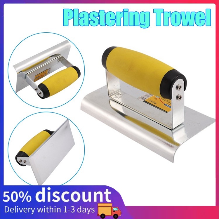 【COD】Round Corners Concrete Trowel Stainless Steel Plastering Trowel ...