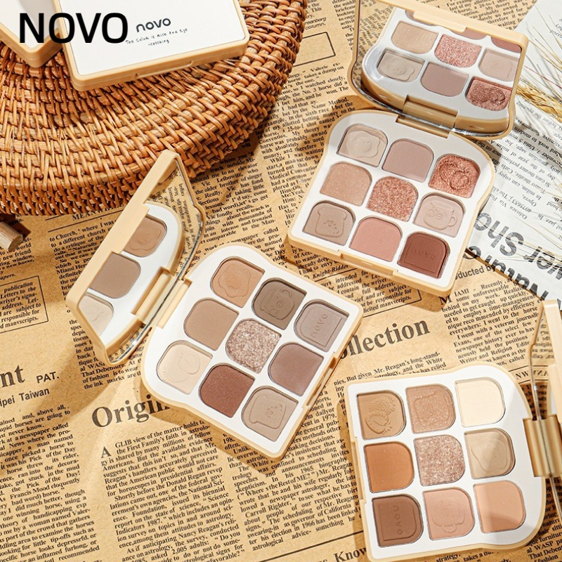 NEW NOVO Toast Nine-Color Eyeshadow Palette Explosive Matte Fine ...
