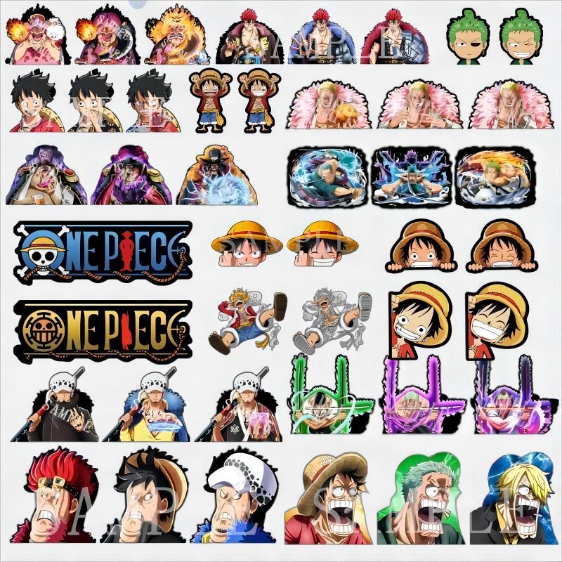 One Piece Window Sticker Refrigerator Sticker Luffy Sauron Sanji Nami ...