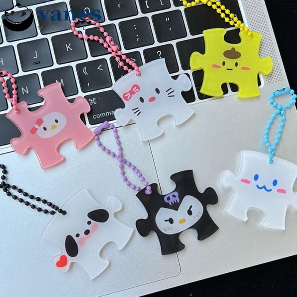 VANES Cartoon Puzzle Keychain, Acrylic Geometric, Personality Kuromi ...
