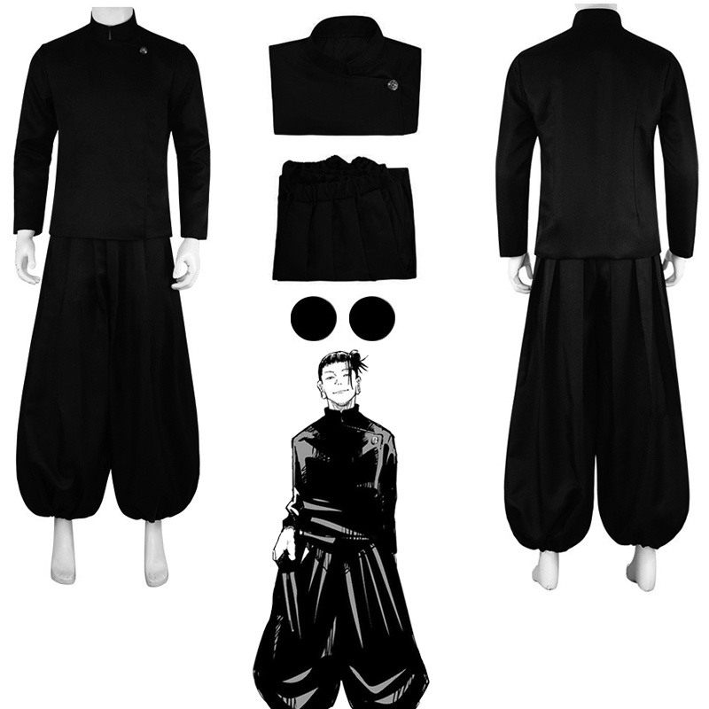 Geto Suguru Anime Cosplay Costume Men Halloween Costume Black School ...