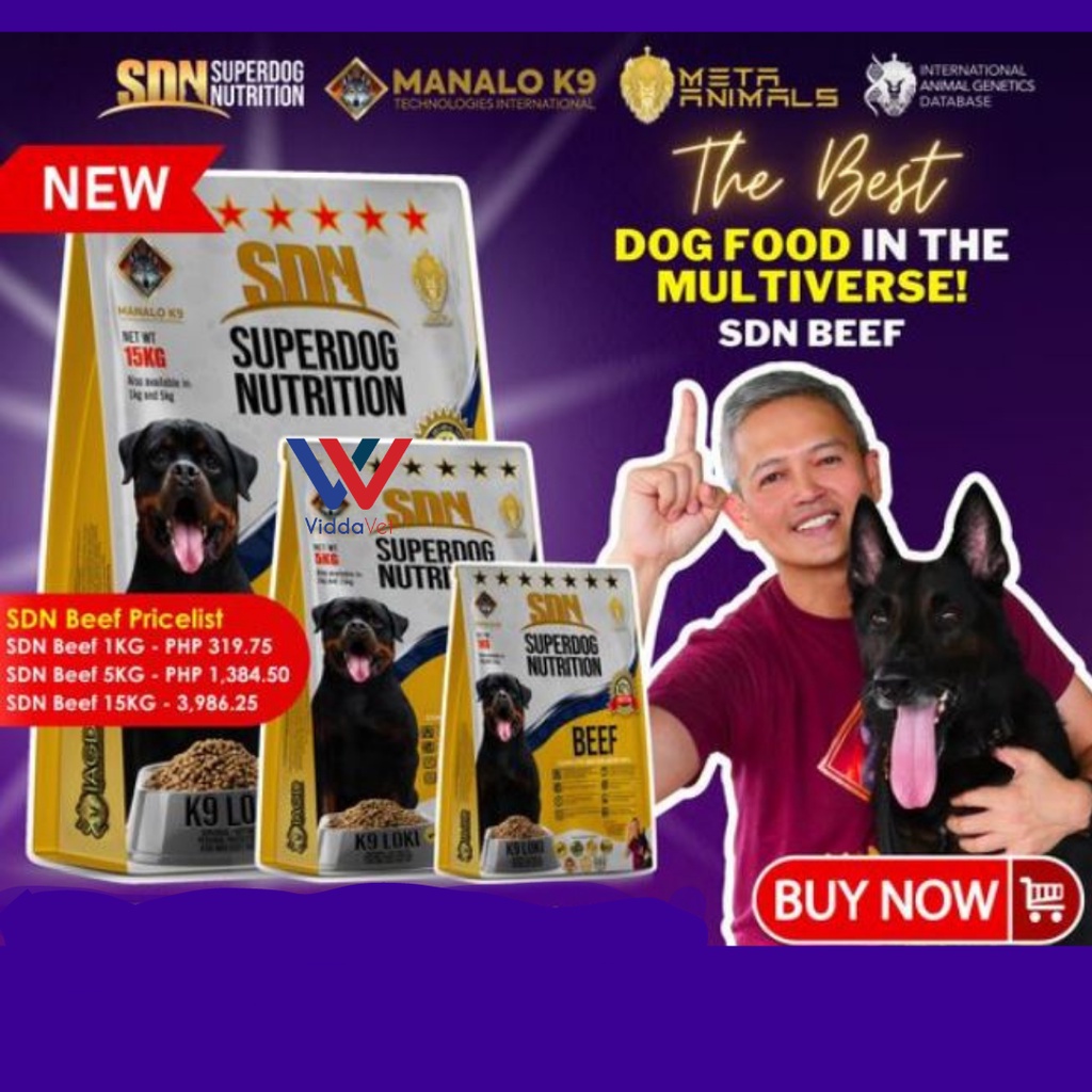 1 kilo NEW SDN BEEF 1KL DOG FOODSDN BEEF protein Superdog Nutrition dog ...