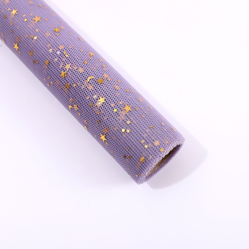 70*50cm Star and Moon mesh Lollipop bouquet DIY flowers wrapping paper ...