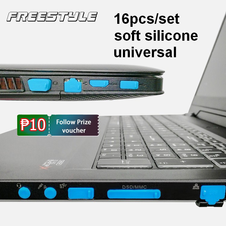 16Pcs/set Anti Dust Plug Silicone Laptop Elastic Dustproof Port ...