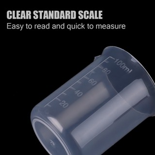 100ml Plastic Volume Capacity Cup / Transparent Graduated Surface ...