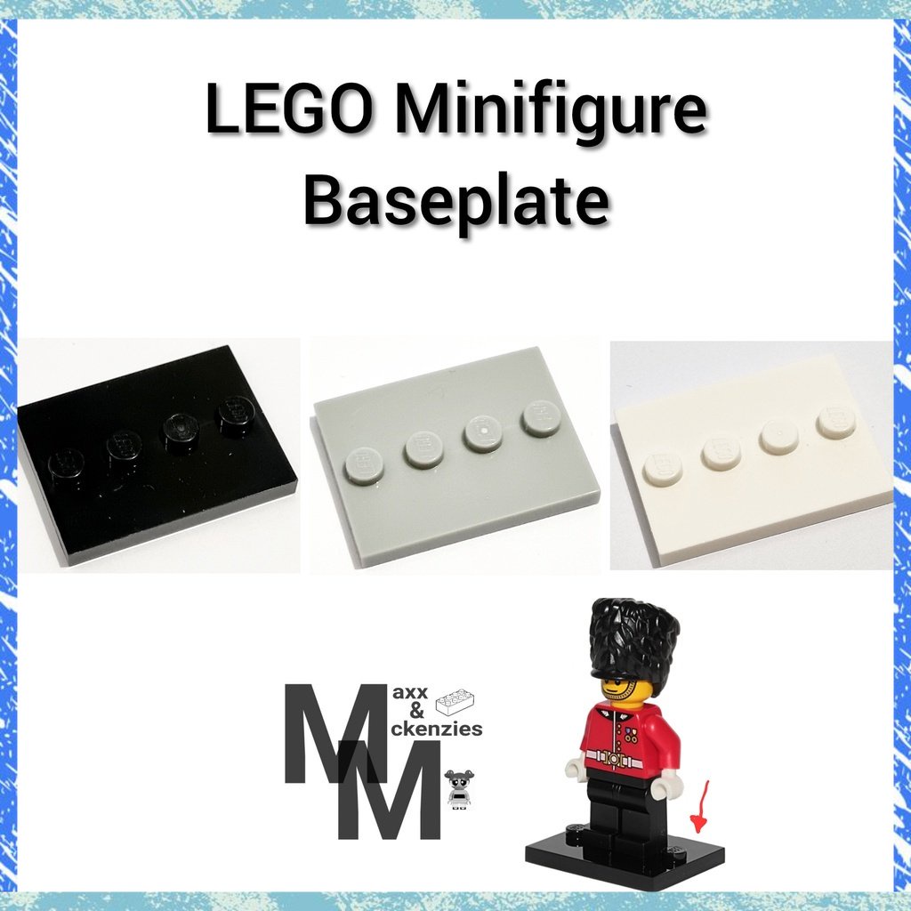 LEGO Minifigure Baseplate (Tile, Modified 3x4 with 4 Studs in Center ...