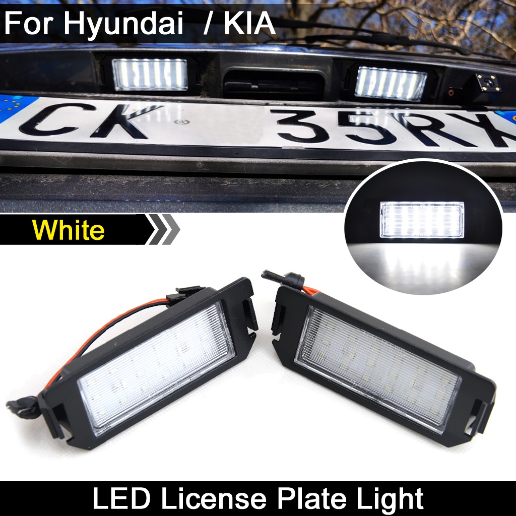 2pcs White LED Number License Plate Light For Hyundai Genesis I20 ...