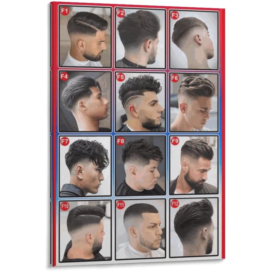Barbershop Poster Collage Art Poster For Mens Haircuts Poster of a ...