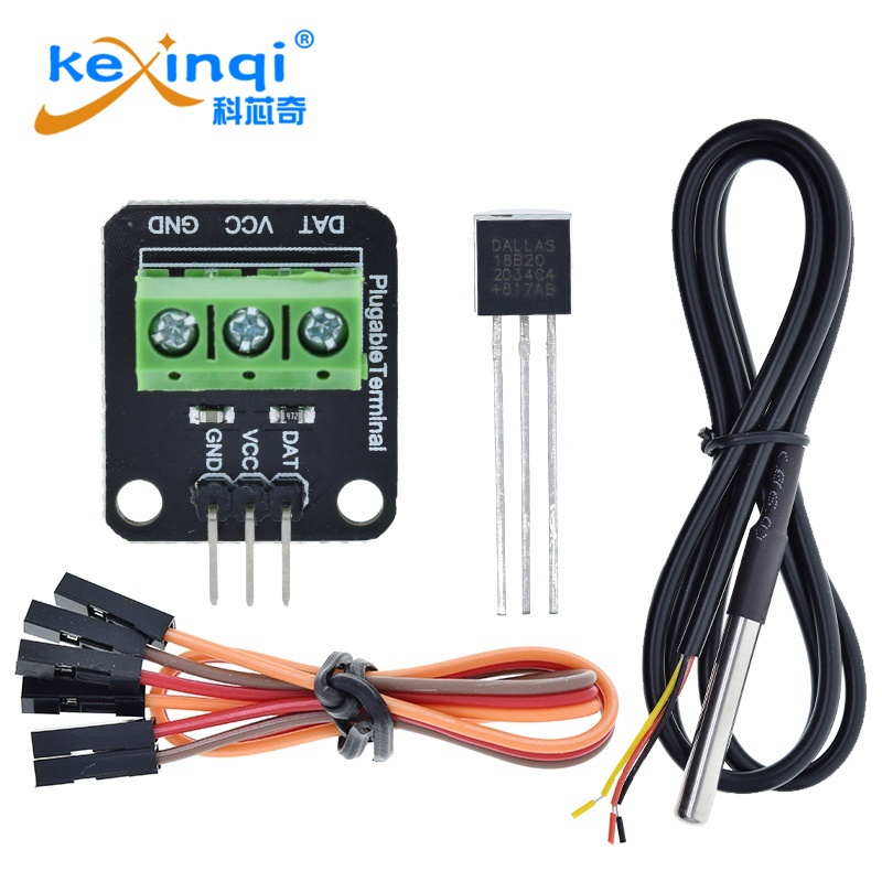 DS18B20 Temperature Sensor Module Kit Waterproof 100CM Digital Sensor ...