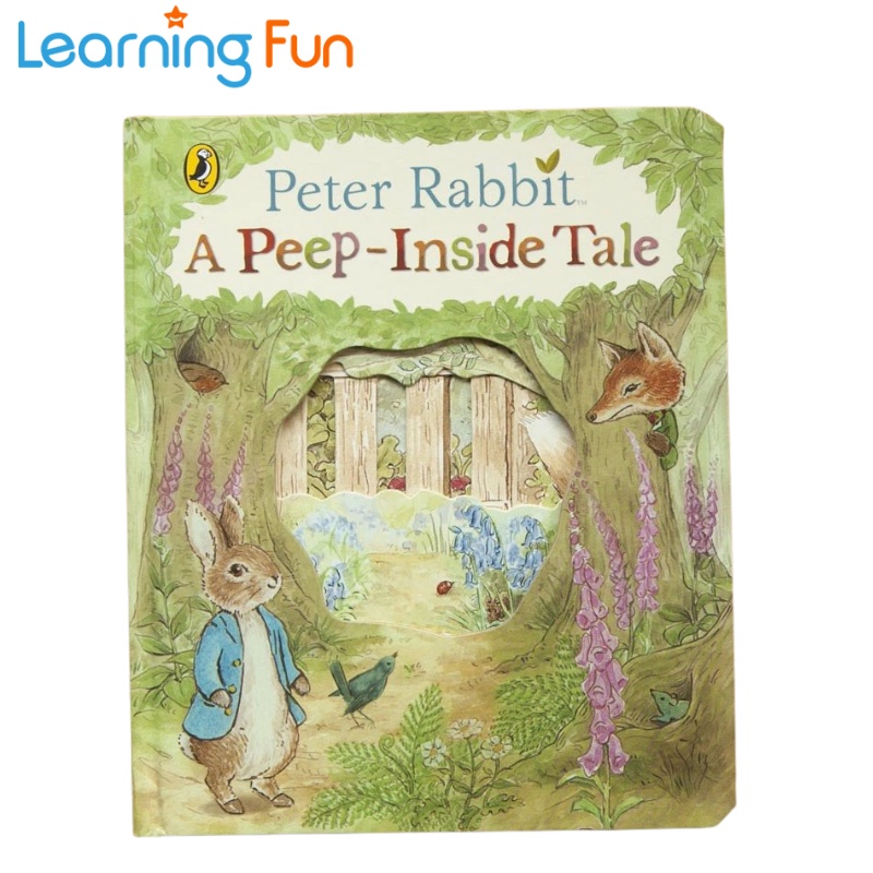 Usborne Peep Inside Peter Rabbit Fairy Tale Story Book for Kids Educational English 3D Picture ...