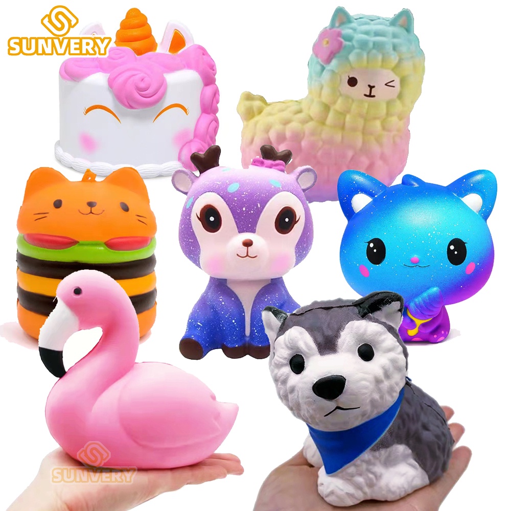 Jumbo Squishy Kawaii Animal Unicorn Cake Deer Panda Squishies Slow ...