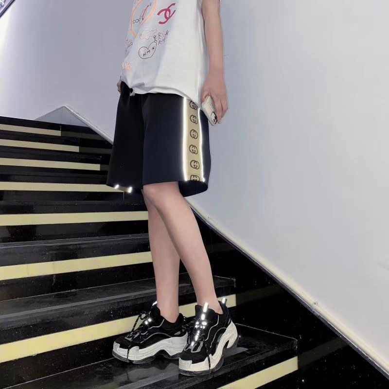 Street Webbing Reflective String Label Shorts ins Side Loose Casual ...