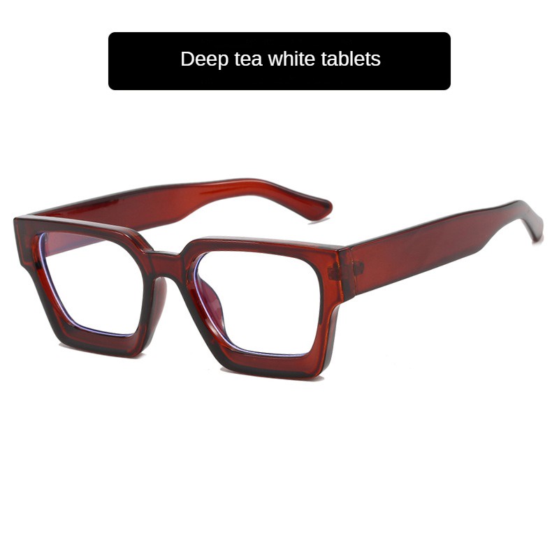 【Replaceable Lenses】COD (San9)Men's Retro Square Concave Eyeglass Frame ...