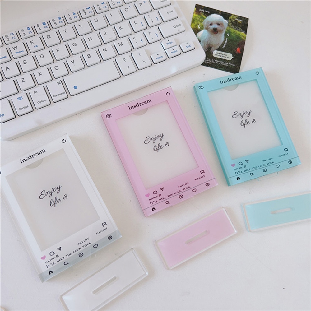 Desktop Decoration Creative Photo Frame Acrylic Mini Card Stand ...