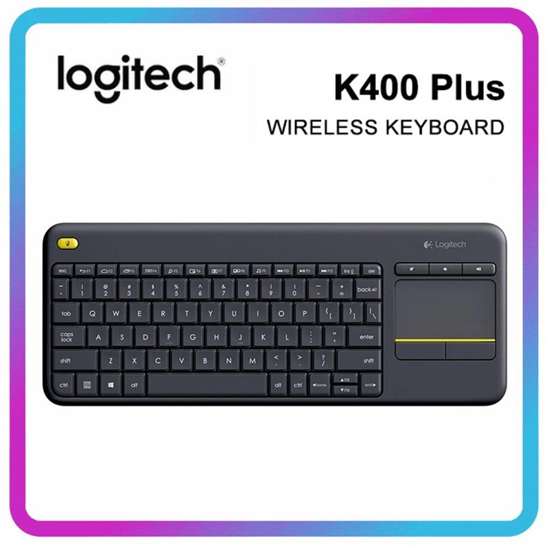 Logitech K400 Plus Wireless Touch Keyboard with Touchpad HTPC Keyboard ...