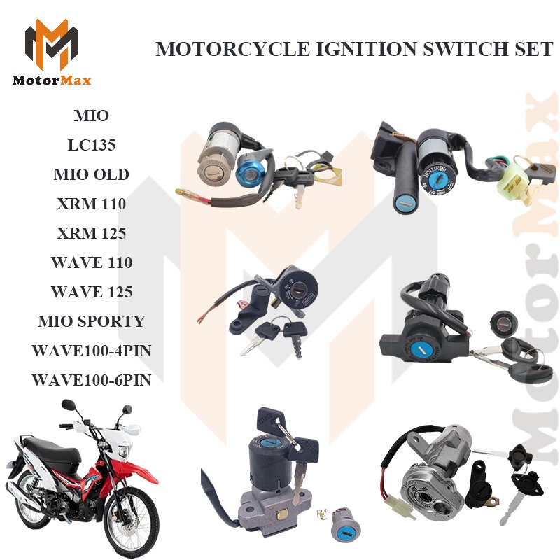 Motorcycle Ignition Switch Set Main Switch With Seat Lock Set For MIO ...