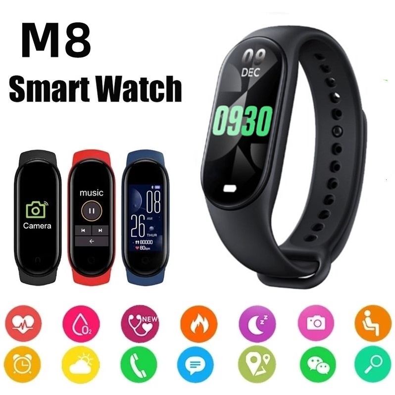 M8 Smart Watch Men Women Fitness Sports Smart Band Bluetooth Music ...